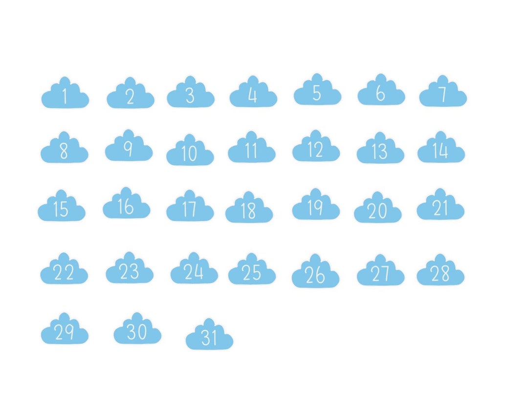 Cloud Digital Date Dots for Goodnotes -precropped - Etsy