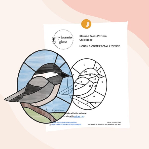 Stained Glass Chickadee - Etsy