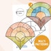 Rainbow Fans Stained Glass Pattern Pack - Etsy
