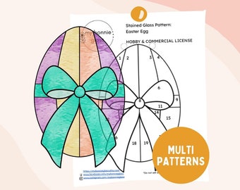 Easter Egg Stained Glass Pattern PDF - Etsy