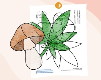 Marijuana Leaf Stained Glass Pattern PDF Digital File - Etsy UK