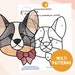 PATTERN PACK Corgi Stained Glass Pattern, Printable Glasswork Pattern ...