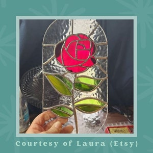 Rose Pattern Stained Glass Pattern - Etsy