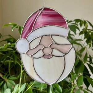 Happy Santa Stained Glass Pattern - Etsy