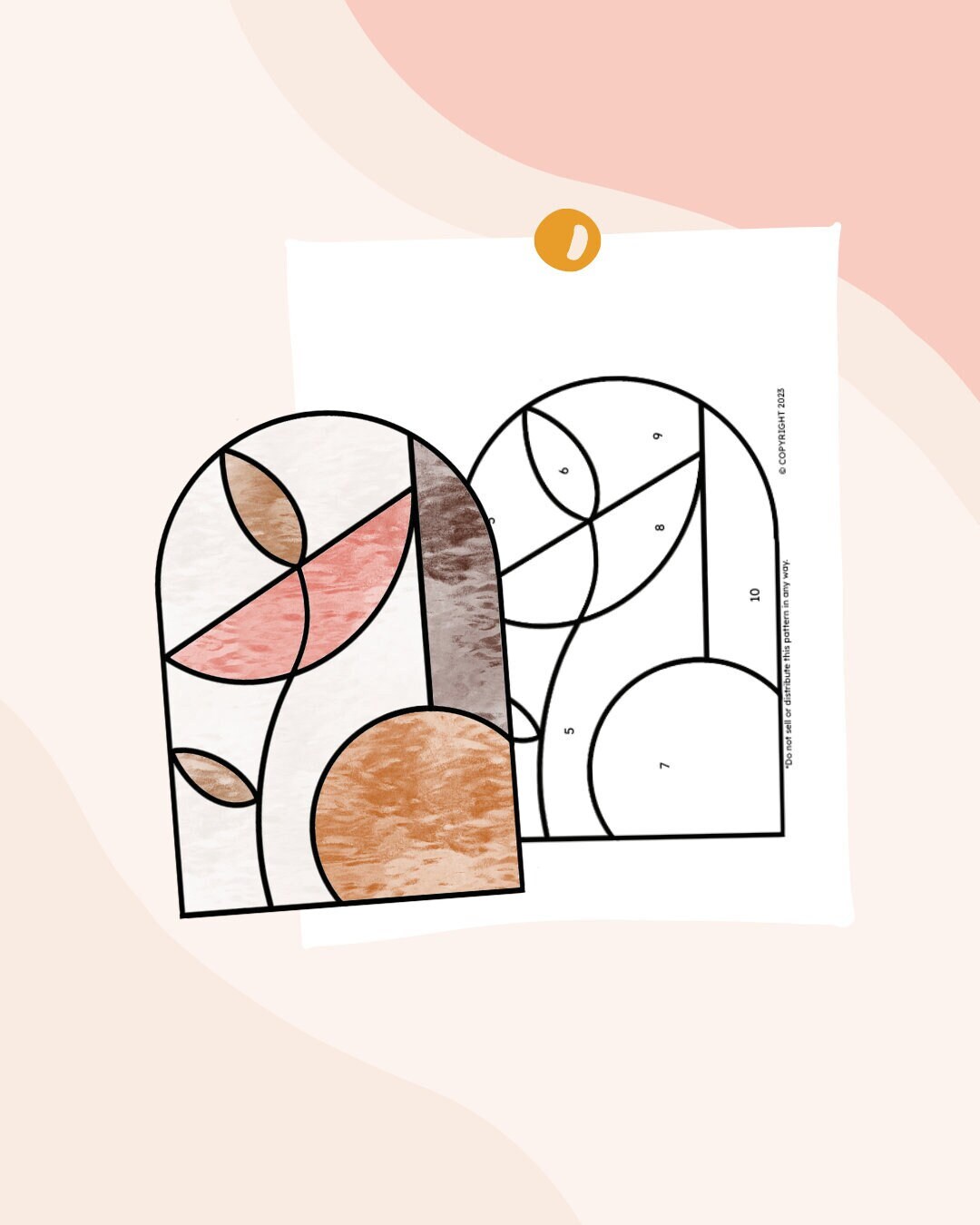 Boho Arch Pattern Stained Glass Pattern - Etsy