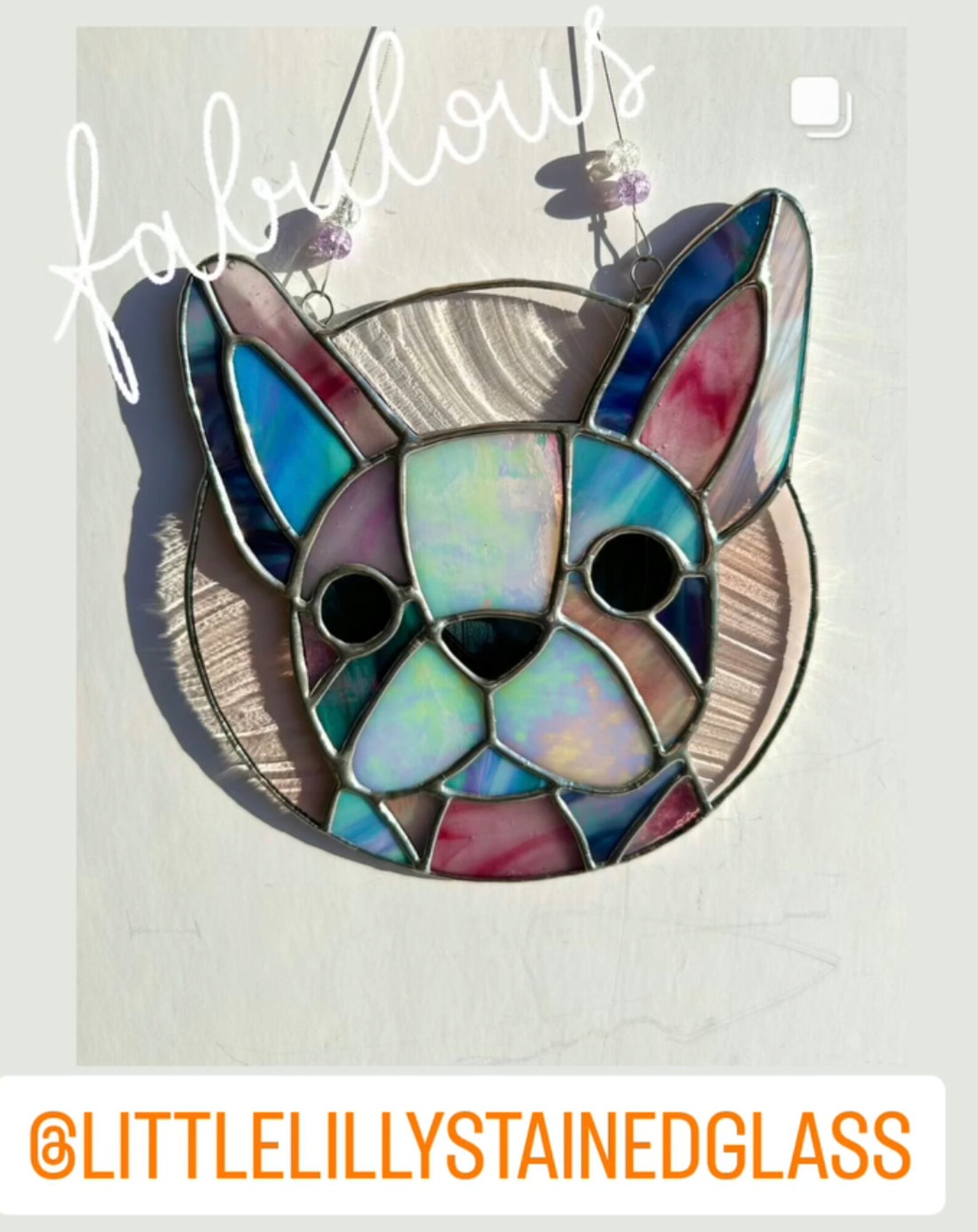 French Bulldog Stained Glass Pattern - Etsy