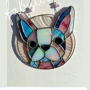 French Bulldog Stained Glass Pattern - Etsy