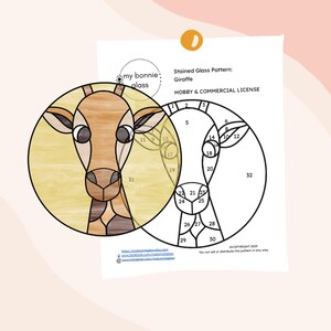 Giraffe Stained Glass Pattern - Etsy