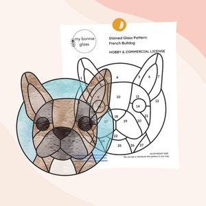 French Bulldog Stained Glass Pattern - Etsy