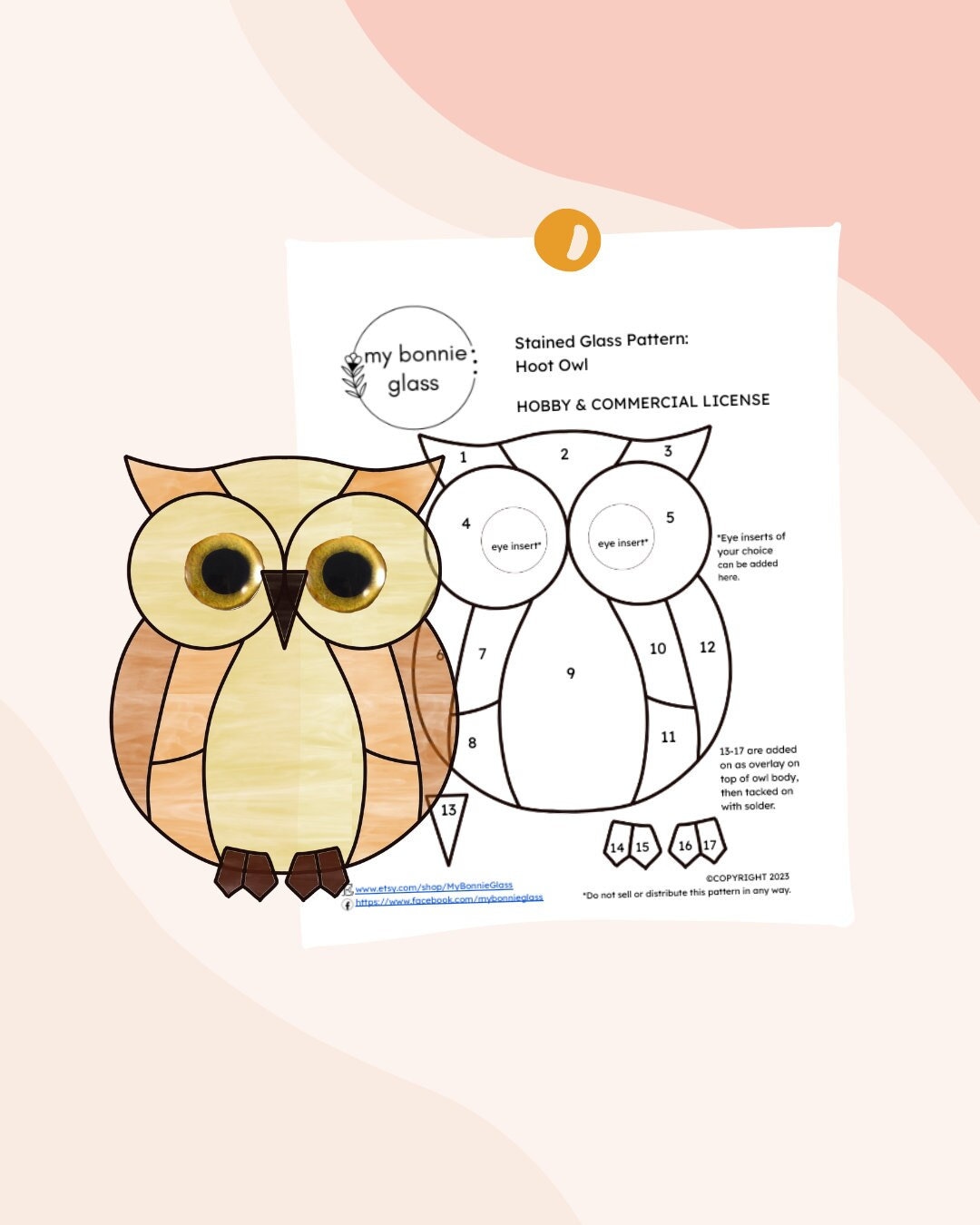 Hoot Owl Pattern Stained Glass Pattern - Etsy