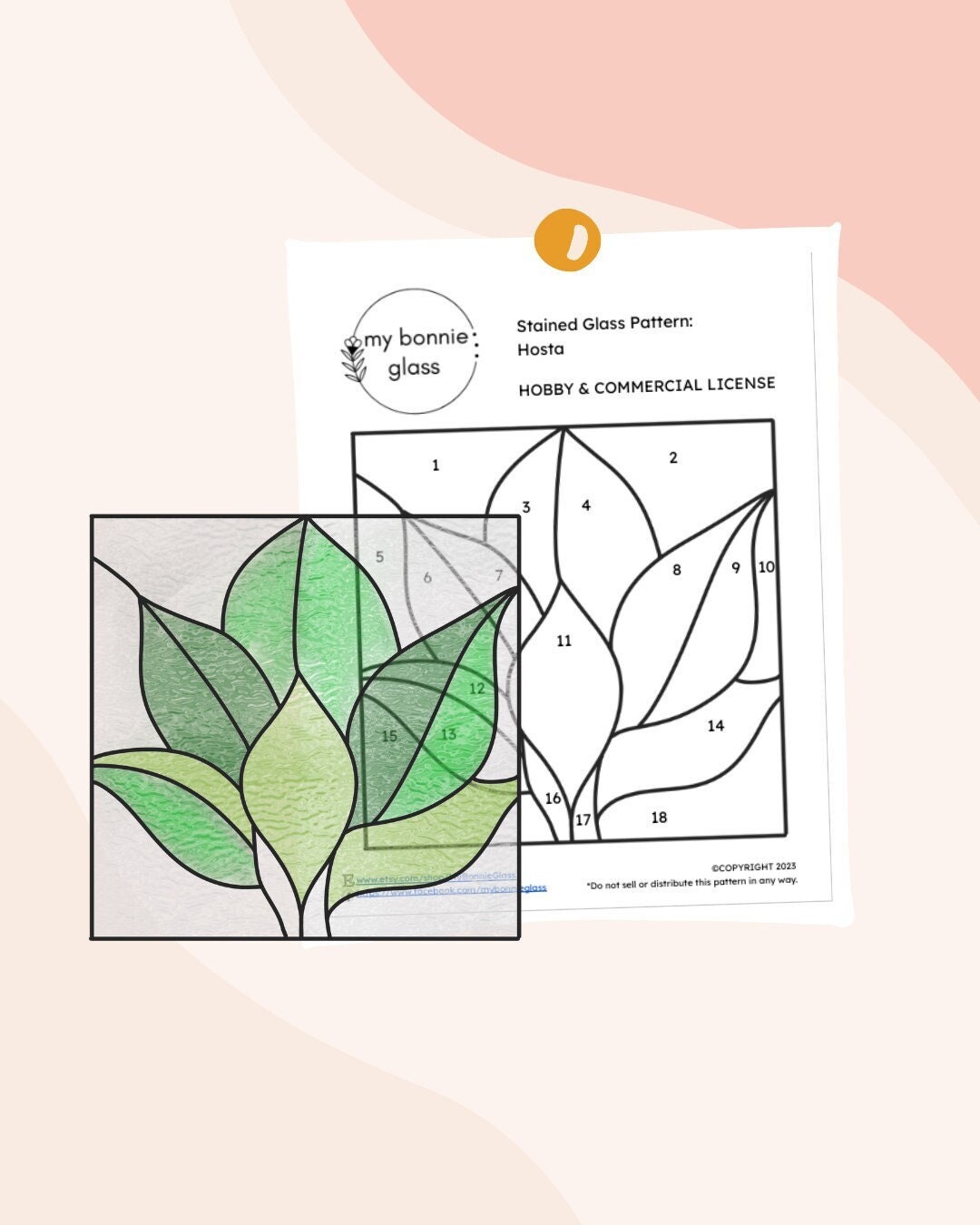 Hosta Plant Stained Glass Patterns - Etsy