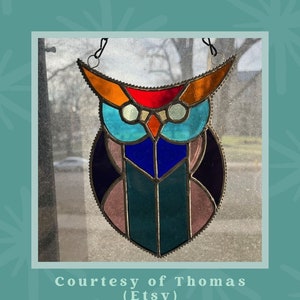 Owl Pack of 4 Stained Glass Patterns - Etsy