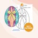Easter Egg Stained Glass Pattern Pack - Etsy