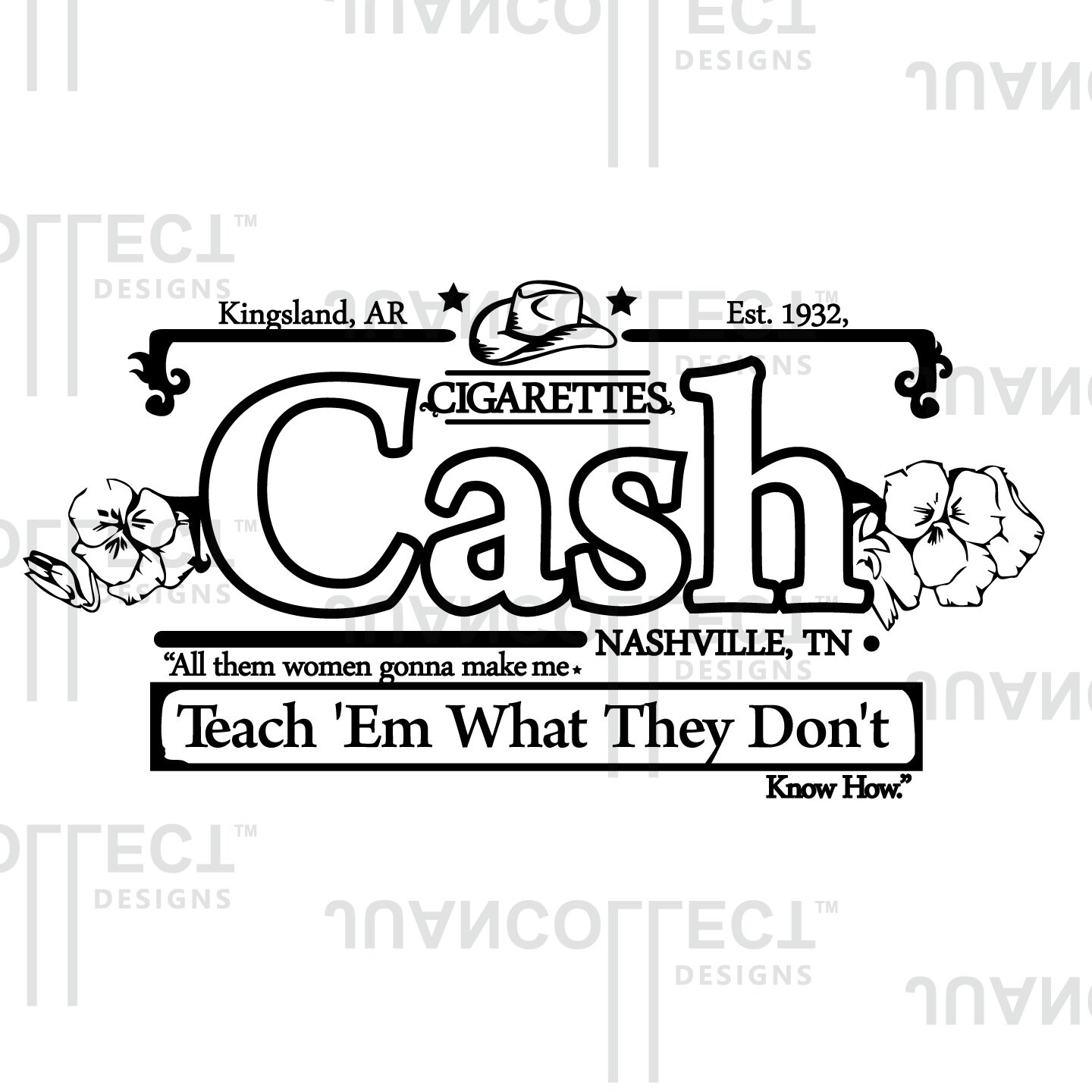 Johnny Cash Graphic SVG - Etsy