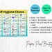 Hygiene Chore Chart: Kids' Illustrated Checklist (digital Download) - Etsy