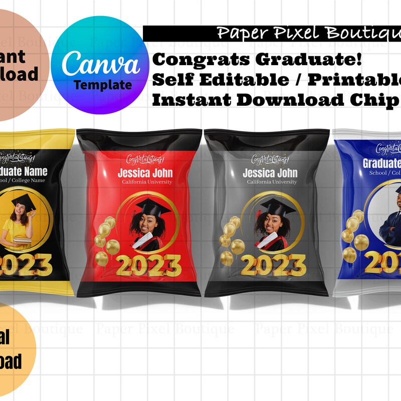 Graduation Chip Bags - Etsy