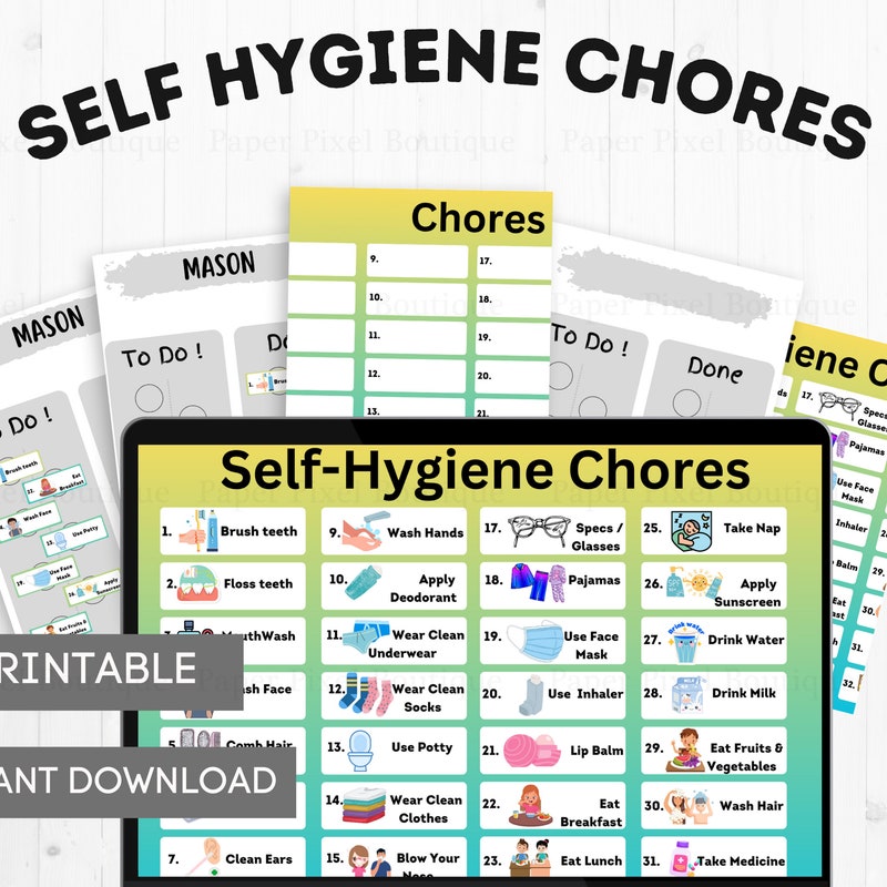 Hygiene Chart - Etsy