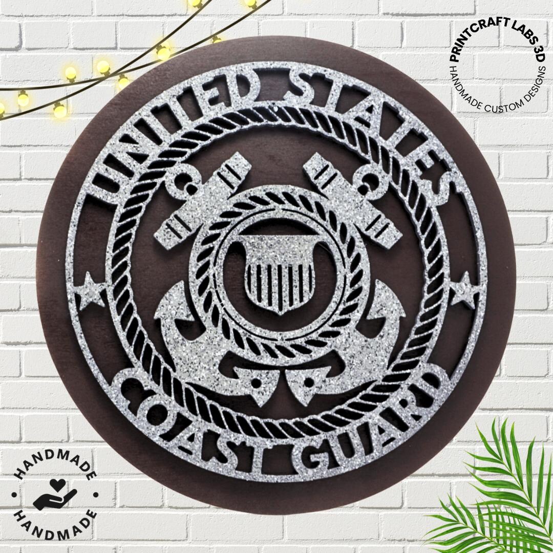 US Coast Guard Wall Art | United States Coast Guard Sign | Rustic ...