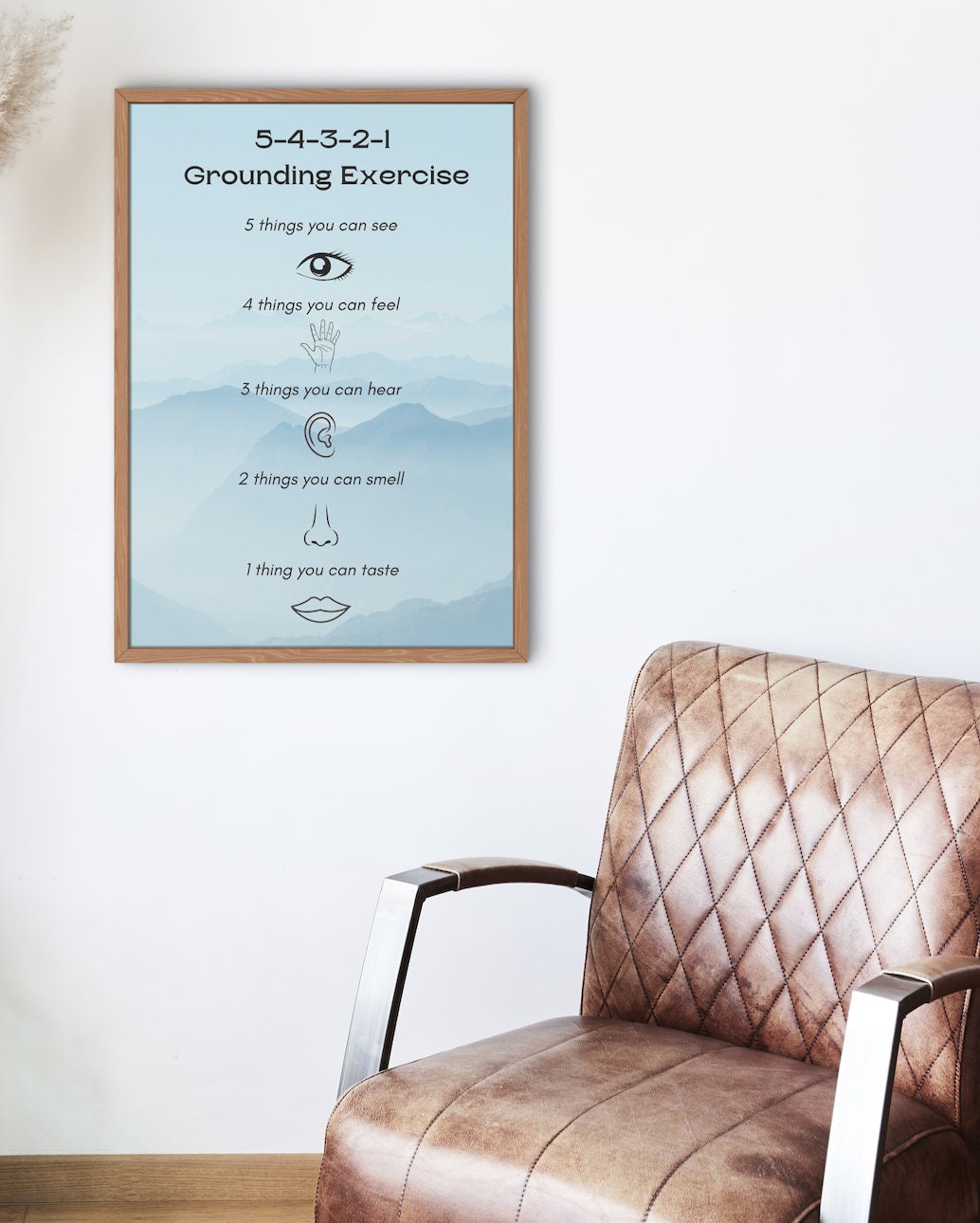 5-4-3-2-1 Grounding Exercise I Mental Health Poster I Grounding ...