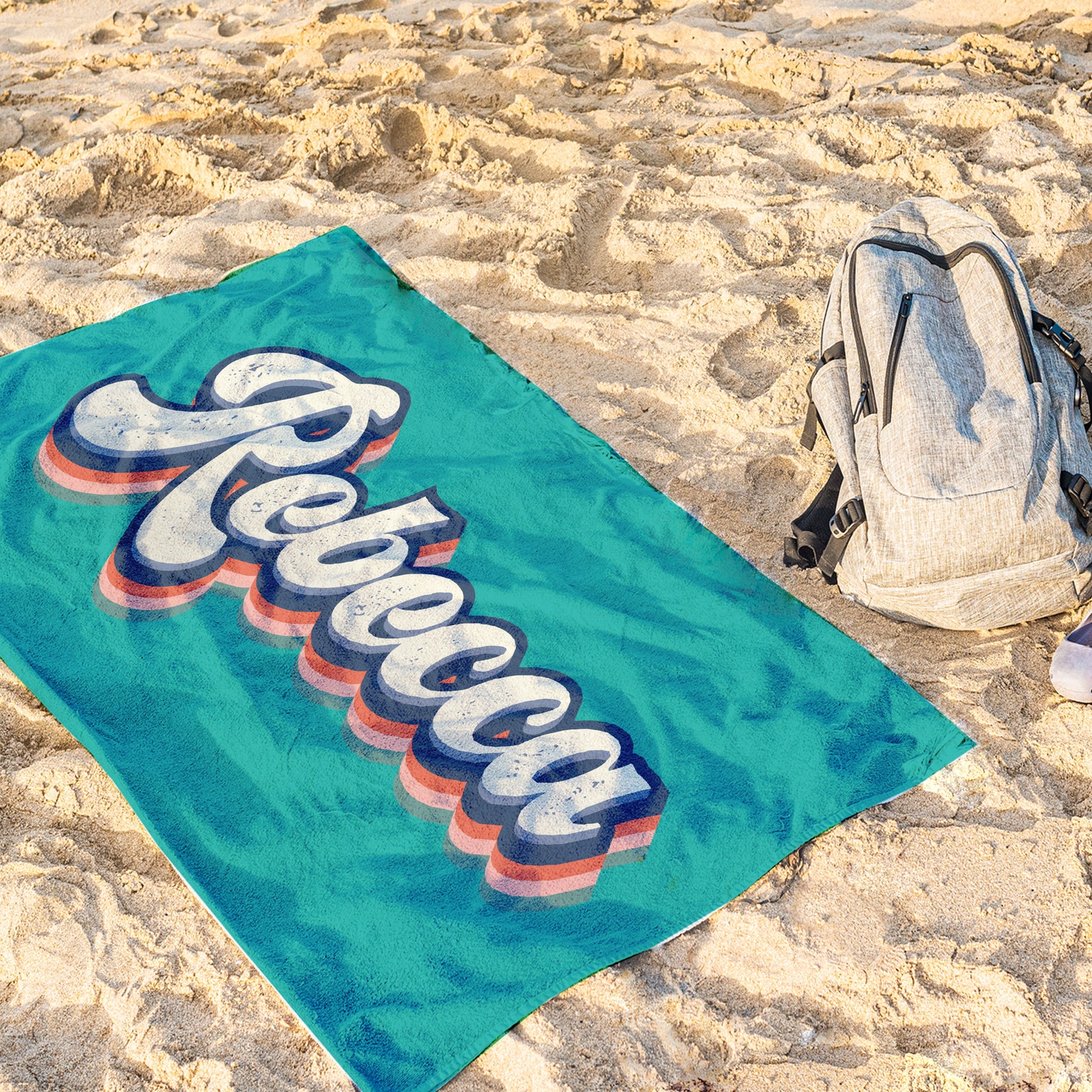 Custom Retro Beach Towel Groovy 70's 80's - Etsy