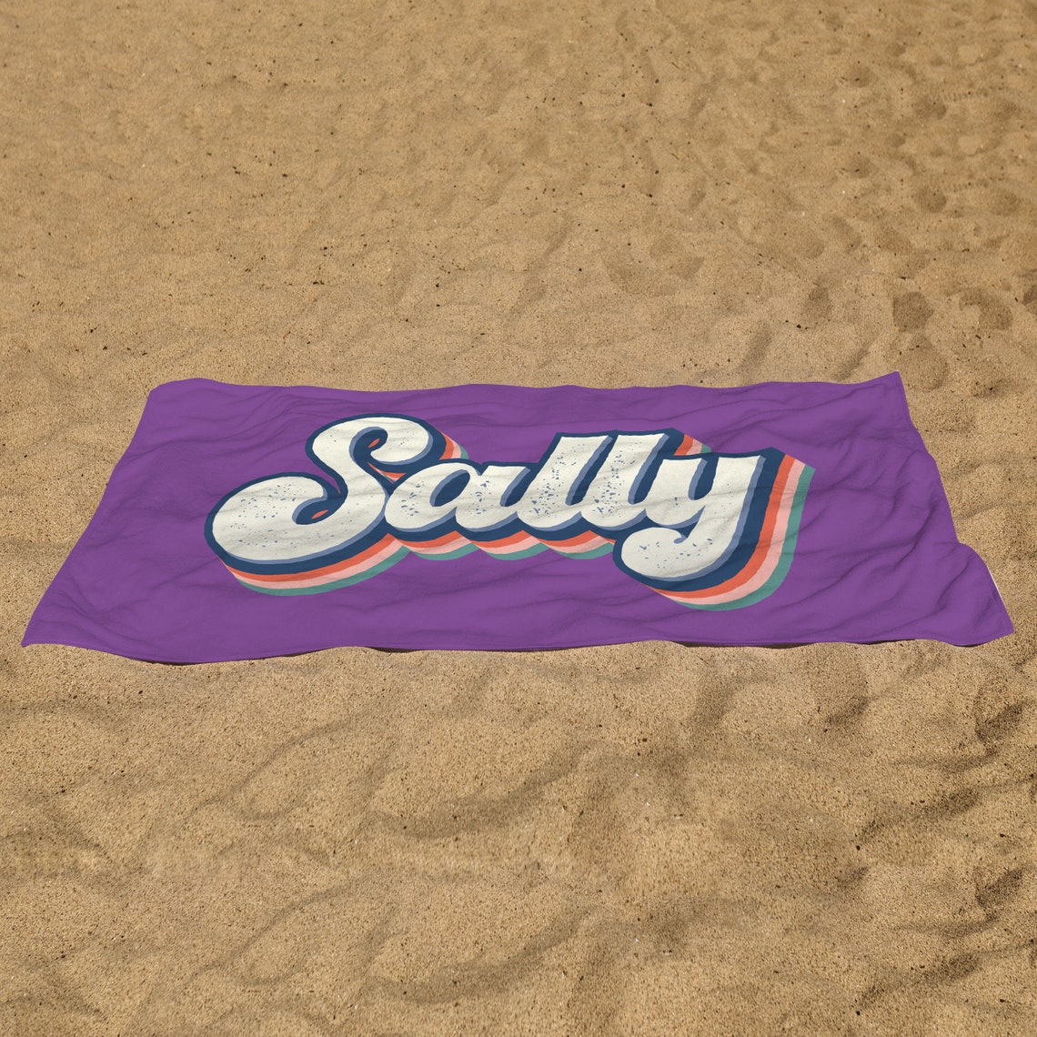 Custom Retro Beach Towel Groovy 70's 80's - Etsy