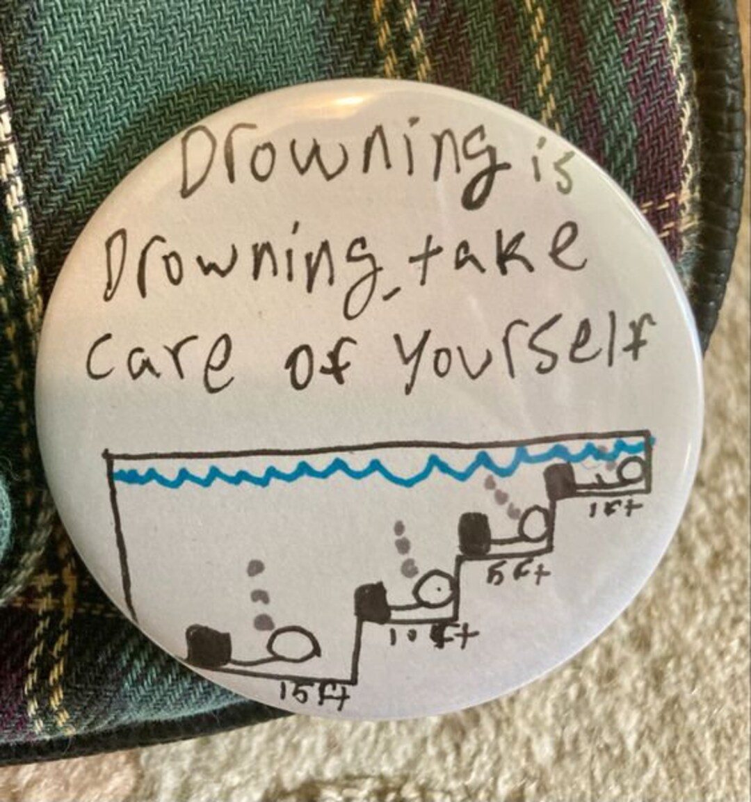 Drowning is Drowning Pin - Etsy
