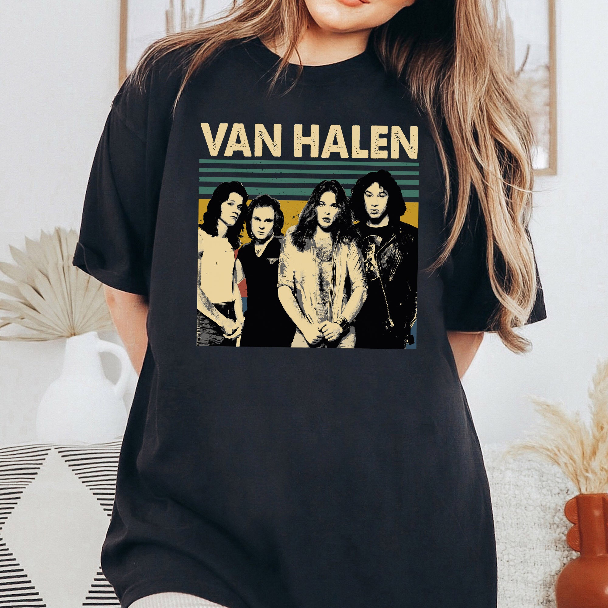 Van Halen Vintage T-shirt, Van Halen Shirt, Concert Shirts, Gift Shirt ...