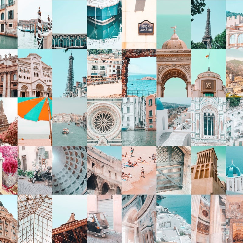 Blue Collage Kit - Etsy