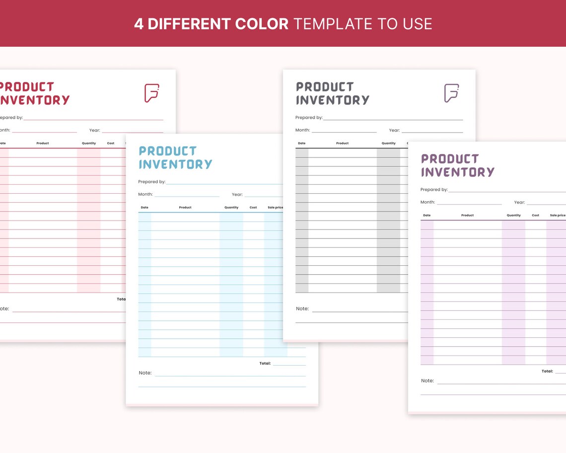 Printable Inventory Sheet, Inventory Form, Inventory Log, Inventory ...