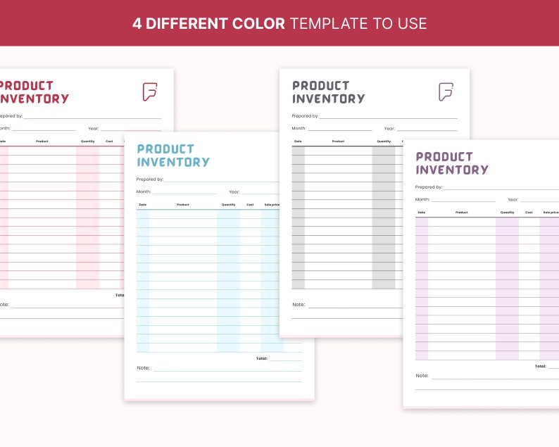 Printable Inventory Sheet, Inventory Form, Inventory Log, Inventory ...