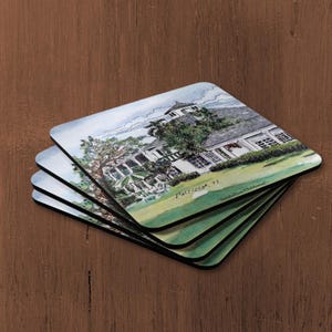 Antebellum Clubhouse | Scenes From Augusta Coaster Set | Georgia Golf ...