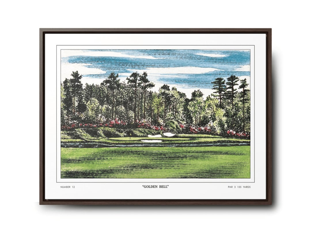 Golden Bell Augusta National Hole 12 Watercolor Painting Original ...