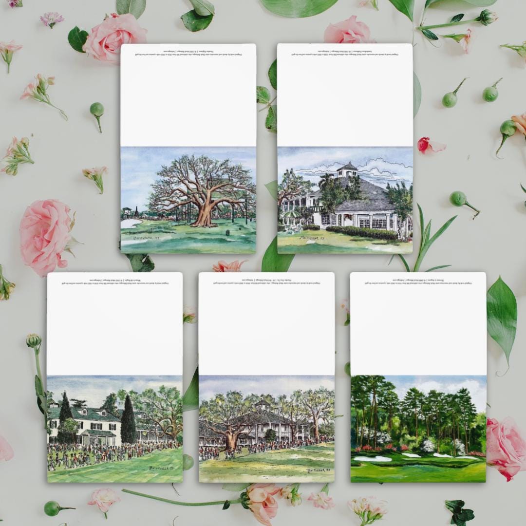 Georgia Golfer Stationary Set | Blank Golf Greeting Cards | Unique ...