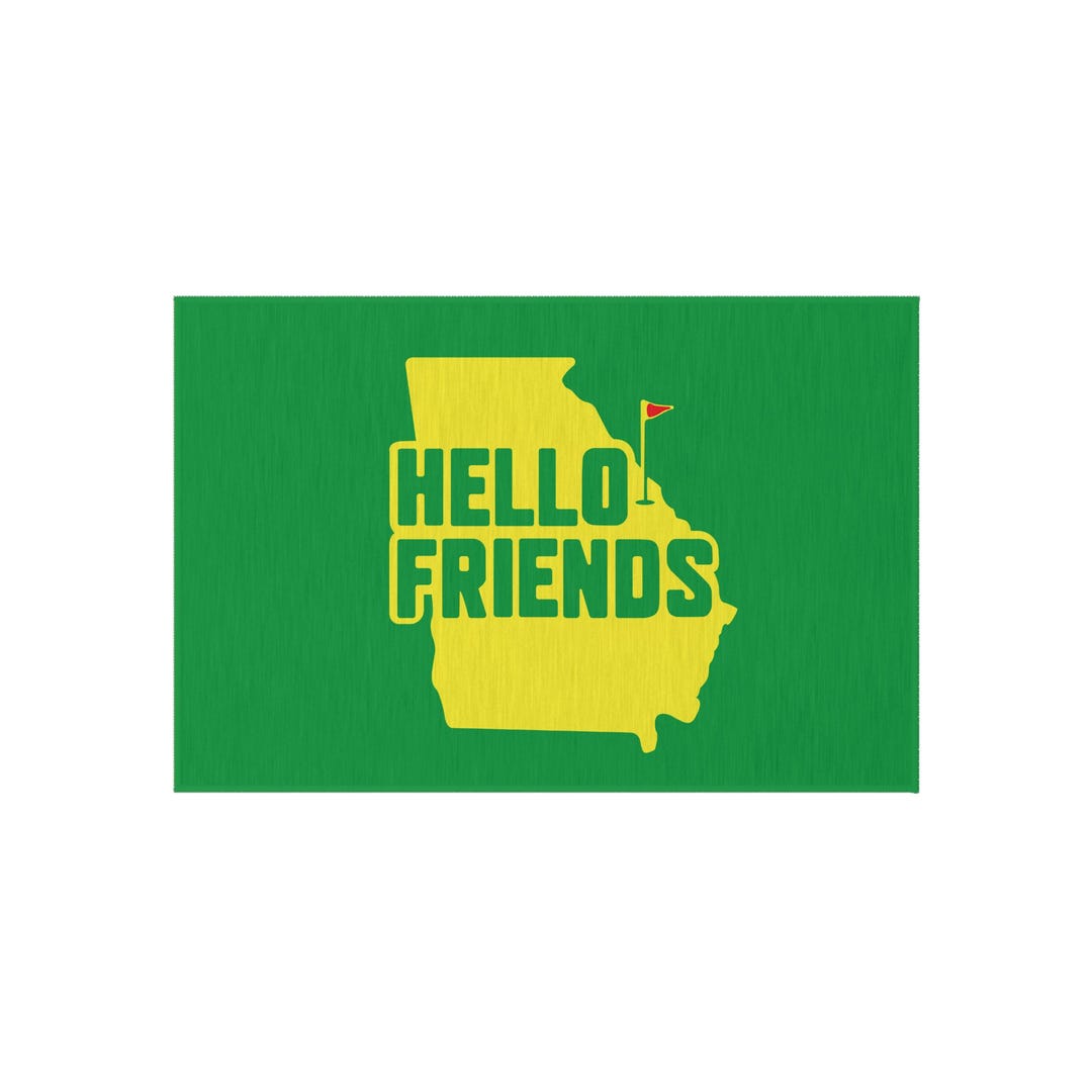 Hello Friends Golf Outdoor Rug | Augusta Georgia Inspired Welcome Mat ...