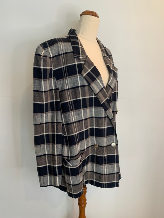 80s Vintage Katies Check Pattern Jacket with pockets … - Gem