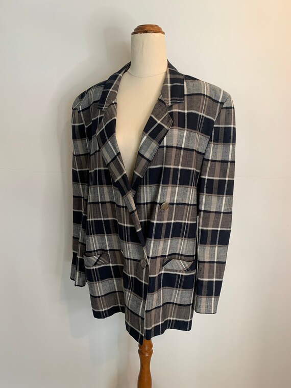 80s Vintage Katies Check Pattern Jacket with pockets … - Gem