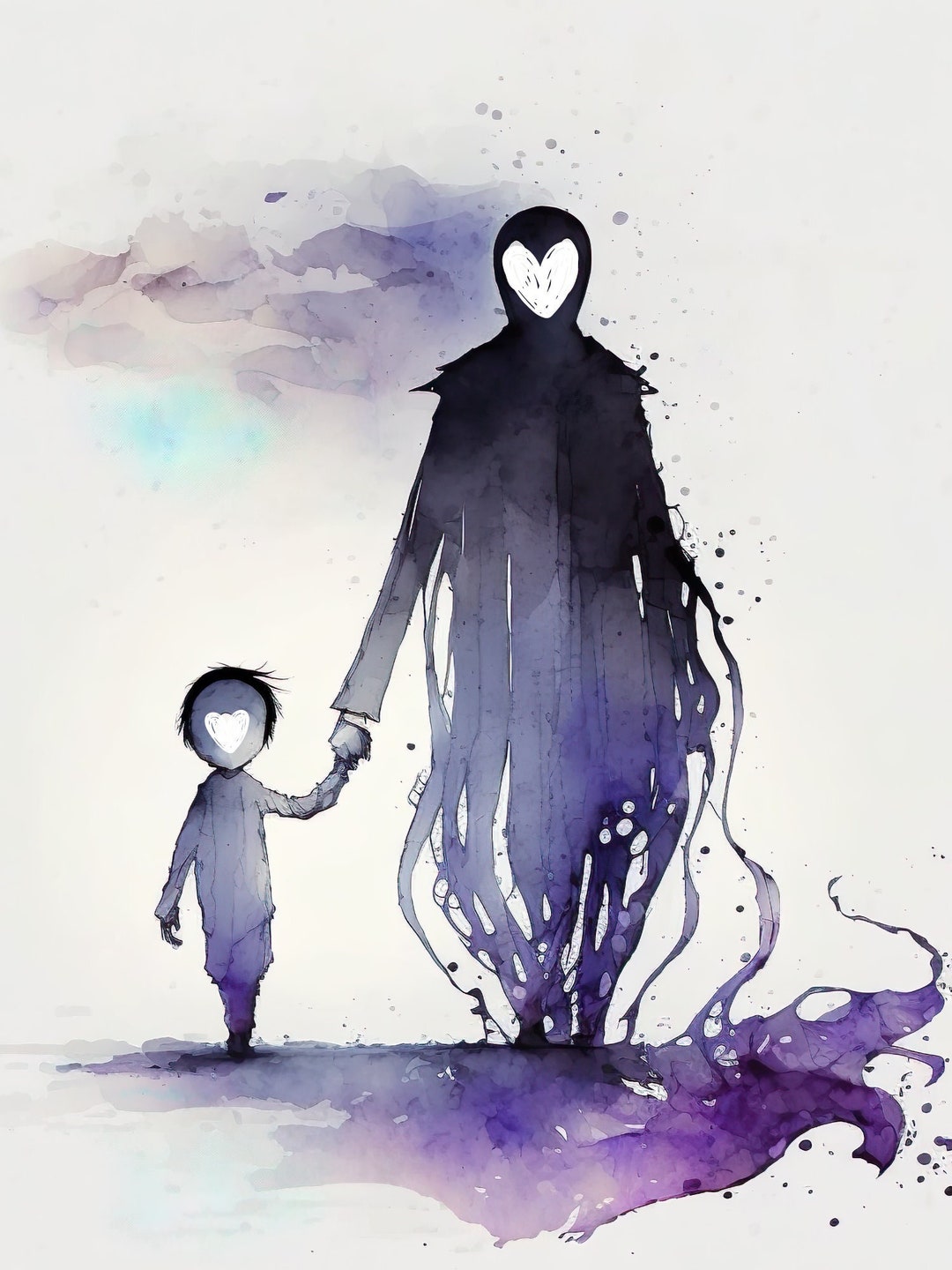 Daddy and Me #1- Watercolor Printable/ Digital Download - Etsy