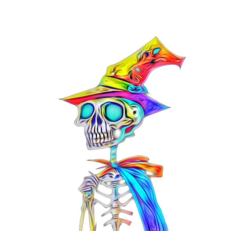 Skeleton Wizard Digital Download/ Clipart - Etsy