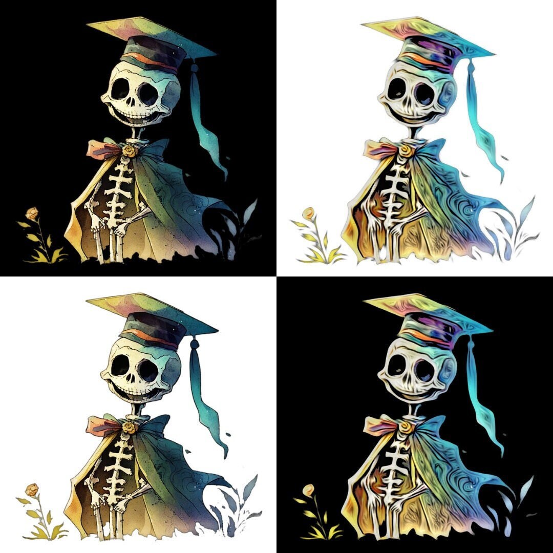 Skeleton Graduate 3 Digital Download/ Clipart - Etsy