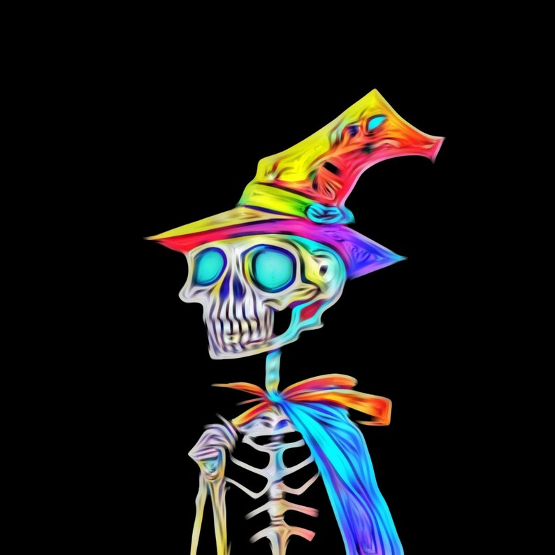 Skeleton Wizard Digital Download/ Clipart - Etsy