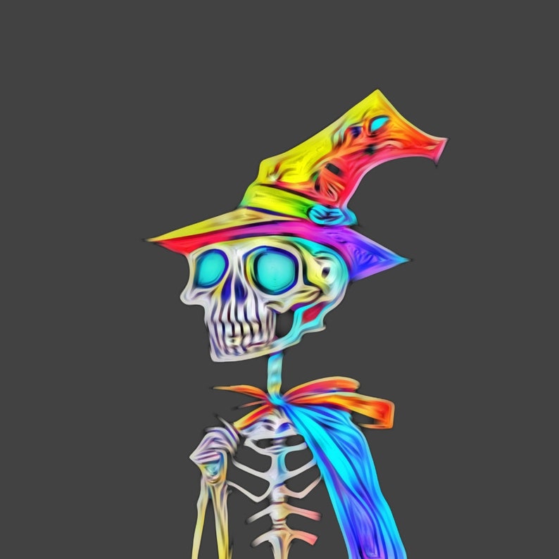 Skeleton Wizard - Digital Download/ Clipart - Etsy