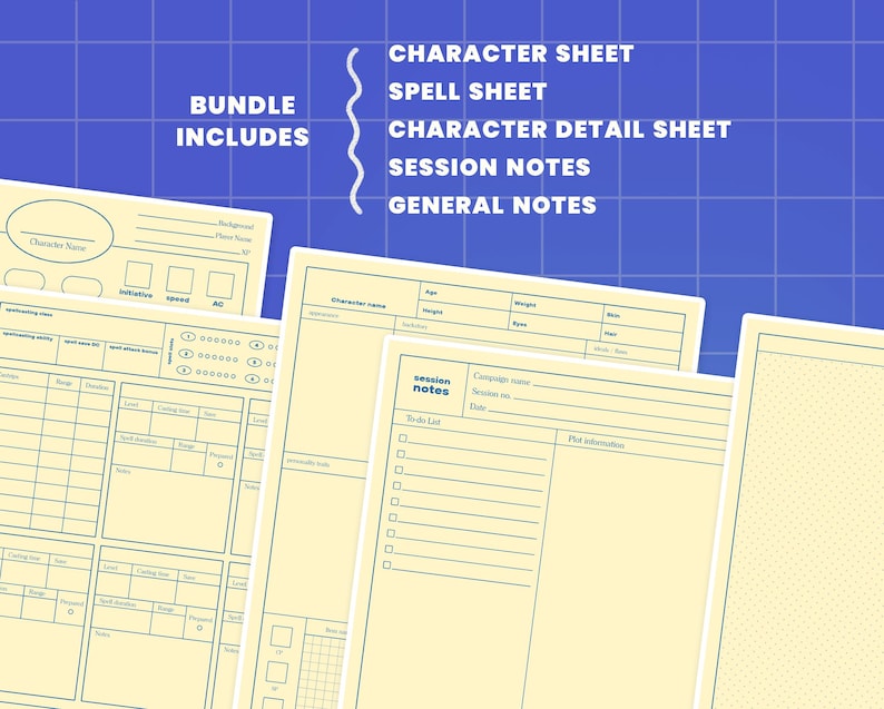 Minimalist Dnd 5e Character Sheet | A4, Letter Size (digital Download ...