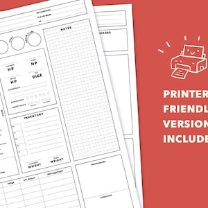 Happy Camper Dnd 5e Character Sheets / A4 Size PDF Digital File ...