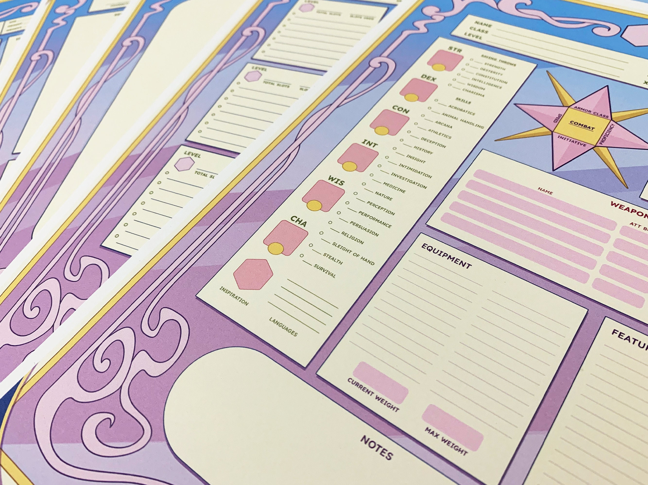 Star Princess Dnd 5e Character Sheets PDF Printables - Etsy Australia