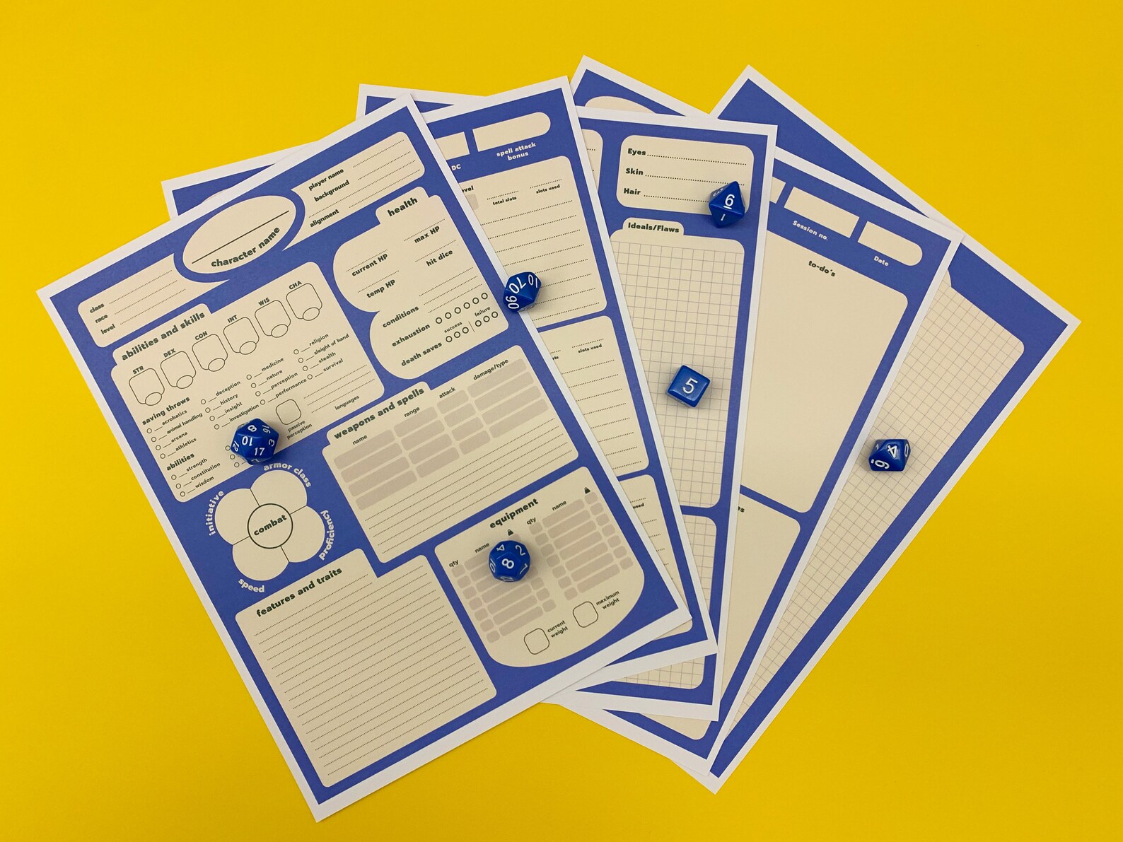 Royal Blood Dnd 5e Character Sheet Digital Printable PDF - Etsy