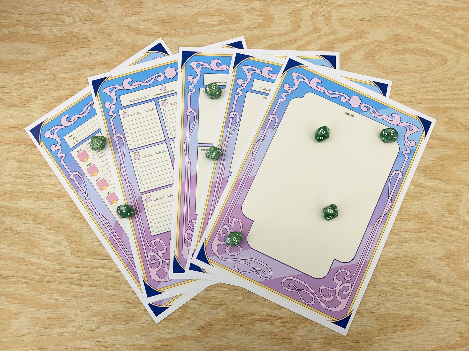 Star Princess Dnd 5e Character Sheets PDF Printables - Etsy