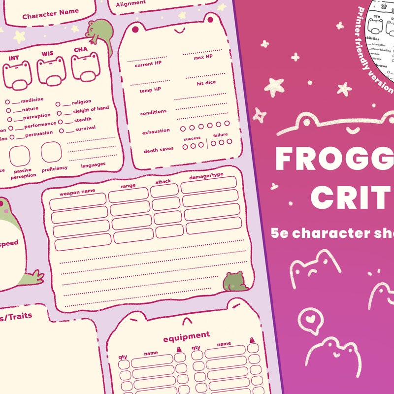 Dnd Frog Characters - Etsy