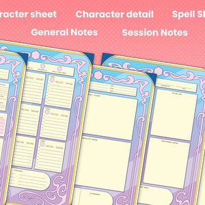 Star Princess Dnd 5e Character Sheets PDF Printables - Etsy