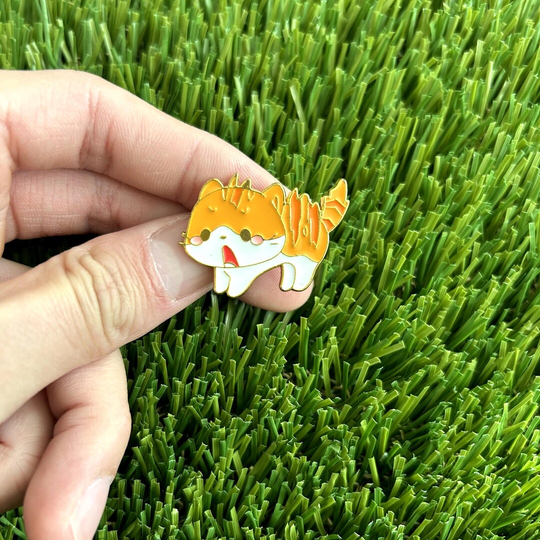 Scaredy Cat Enamel Pin - Cute Pin Badge / Hat Pin / Collar Pin / Funny ...