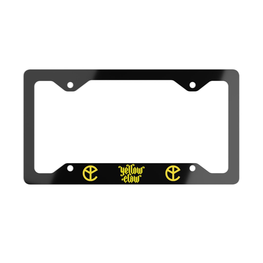 Black Yellow Claw License Plate Frame - Etsy